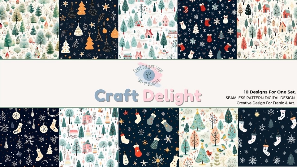 Seamless pattern design ออกแบบลายผ้า ลายต่อเนื่อง