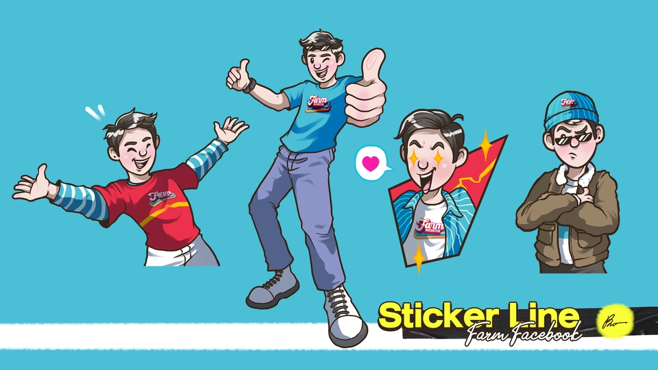 รับออกแบบสติ๊กเกอร์ไลน์ / Rich Menu ตามสไตล์ที่ต้องการ!