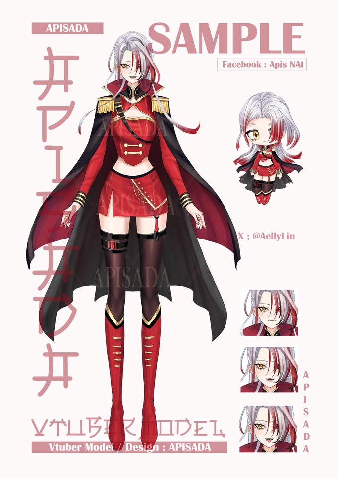 รับวาดโมเดลวี / Vtuber Model / Custom LIVE2D Art / LIVE2D Commission