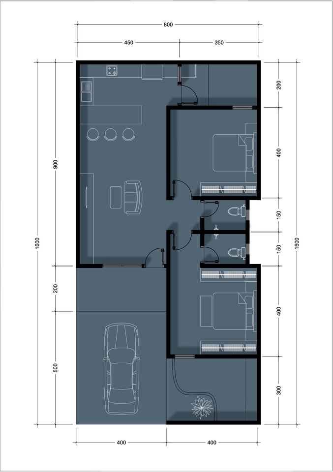 Denah CAD atau Render