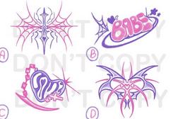 รับออกแบบรอยสัก tattoo design Style y2k/minimal/blackwork/oldschool ...