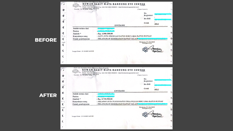 Jasa Edit Slip Gaji, Invoice, Dokumen, Bukti TF, Pasfoto, Dll di Photoshop