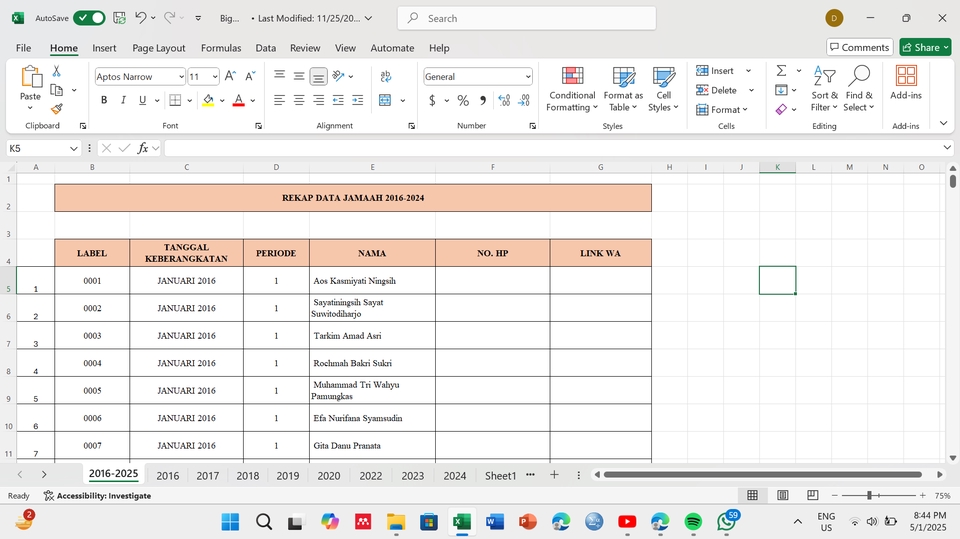 Jasa Entri Data Cepat dan Akurat untuk Excel/Google Sheets