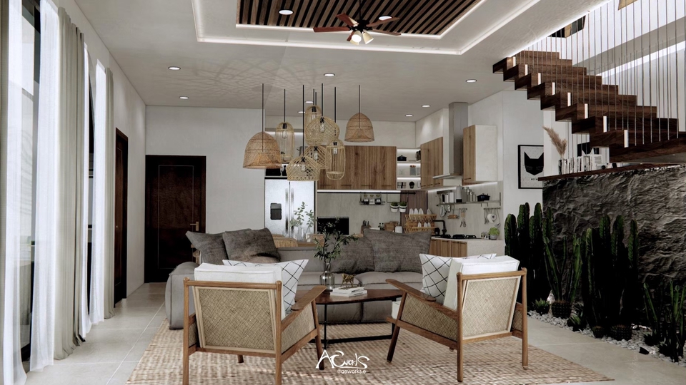 รับทำ 3D Perspective & Render - Interior design