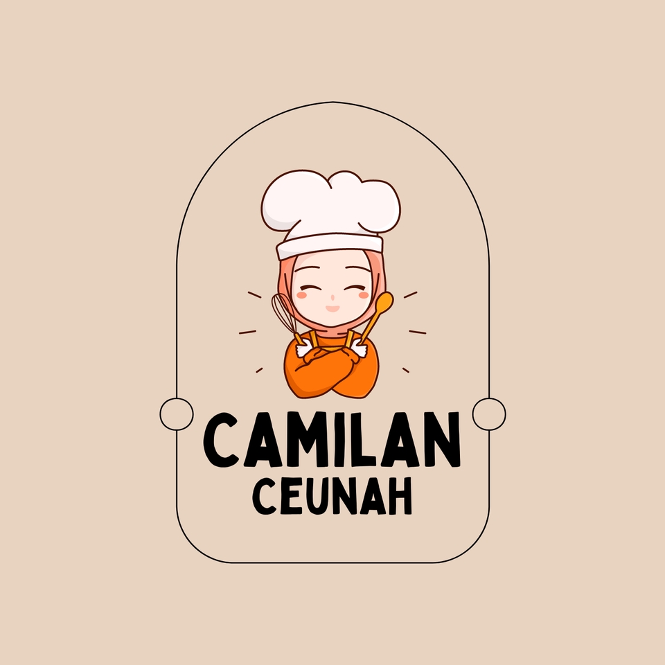 Desain logo maskot untuk makanan dan minuman, dan logo e-sport