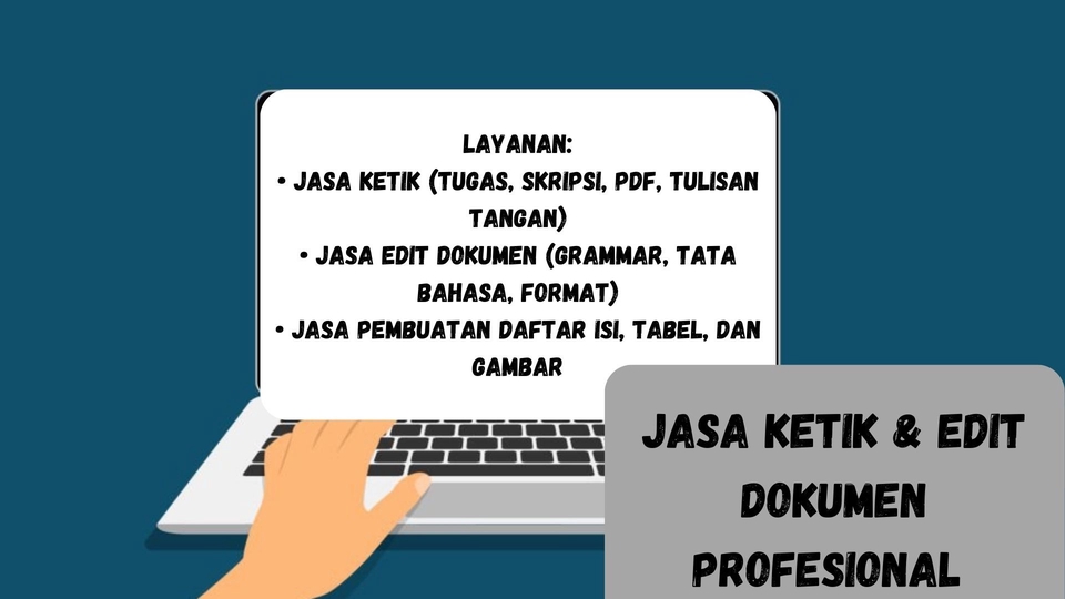 Jasa Ketik & Edit Dokumen Profesional (Tugas / Skripsi / Artikel/ dll ...