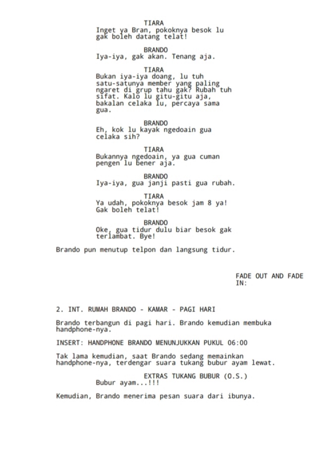 Jasa Menulis Naskah Film Pendek