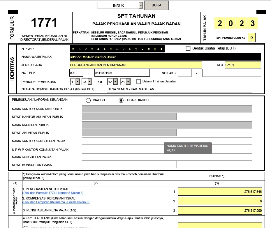 SPT TAHUNAN CV/PT, SPT MASA(PPH, PPN), DAN KONSULTASI PAJAK LAINNYA