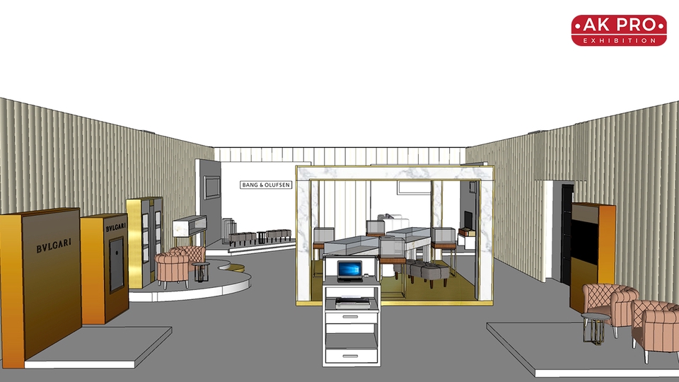 3D Layout Event, 3D Exhibition Booth & Grpahic Design Berpengalaman