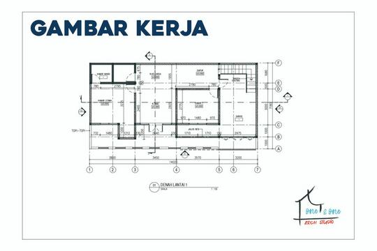 Drafting Gambar Kerja untuk IMB atau Tukang (Denah, Tampak, dll) Design ...