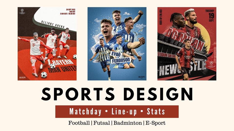 Social Media - Sports Design (Matchday | Line-up | Stats)