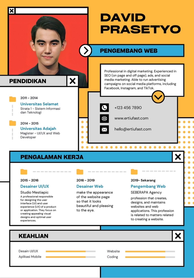DESAIN CV PROFESSIONAL (CURRICULUM VITAE)