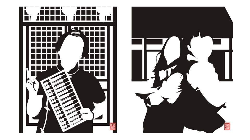 Desain Potrait Minimalis Hitam Putih