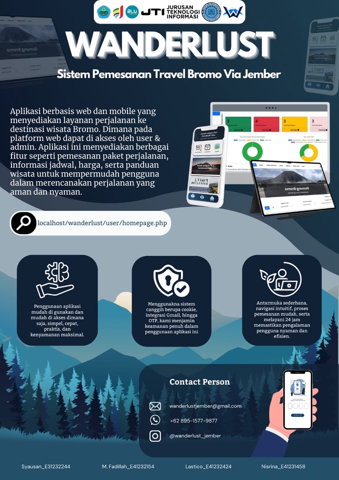 Aplikasi berbasis Web Wanderlust Travel