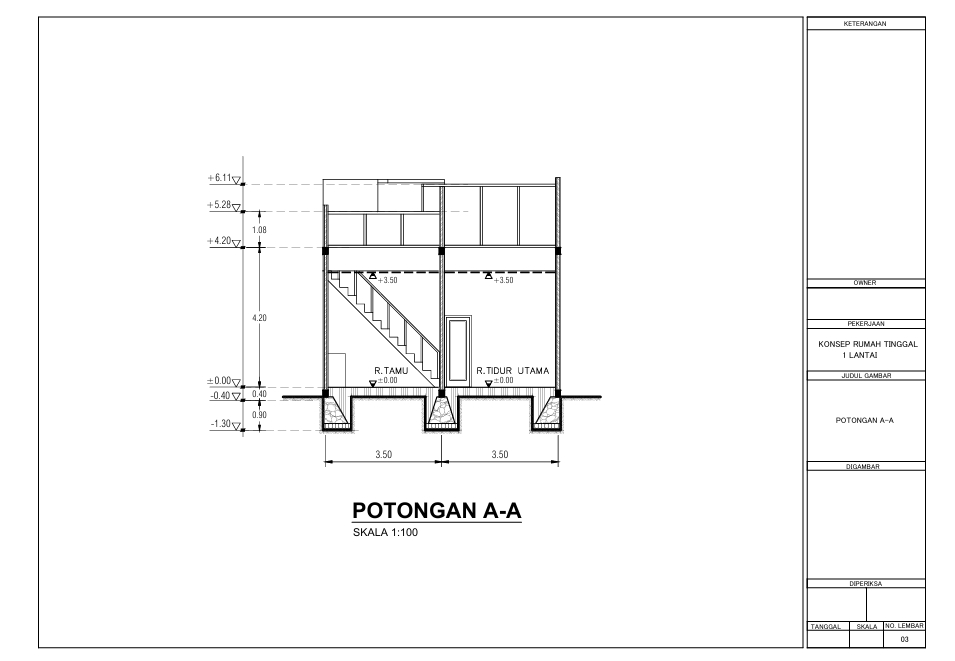Gambar Kerja DED Rumah Sederhana, Perumahan