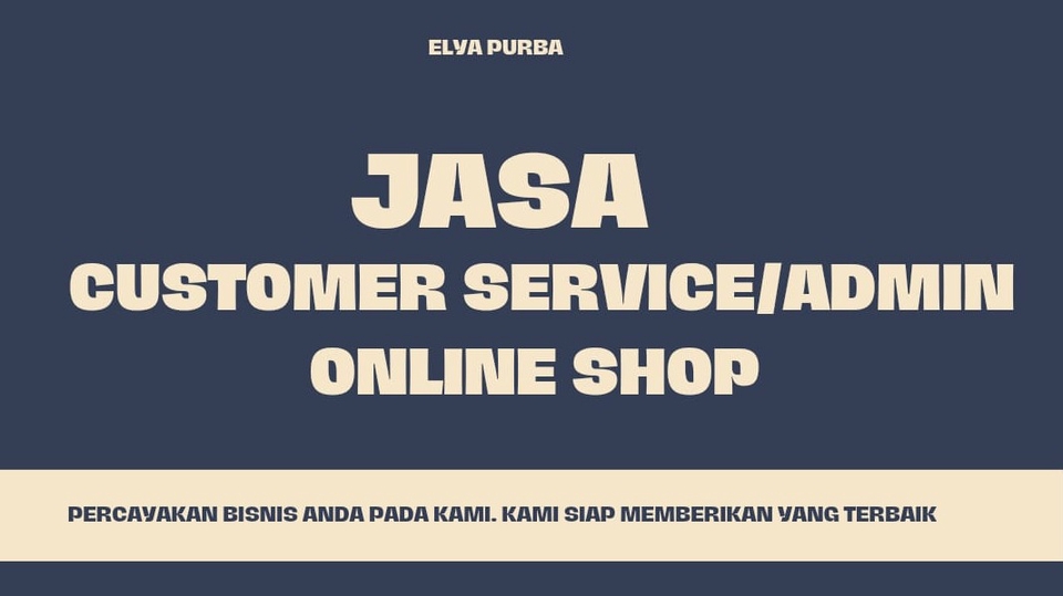 Admin/Customer Service Onlineshop (via WA/Web)