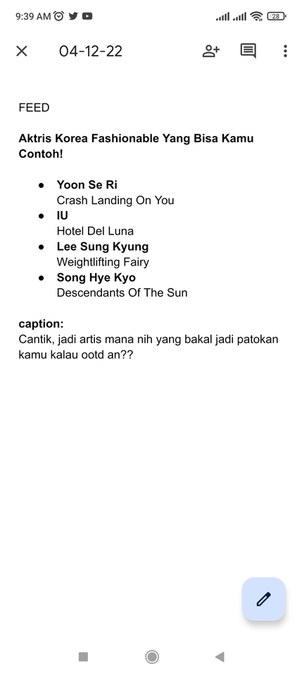 Jasa Tulis Konten Instagram dan Caption