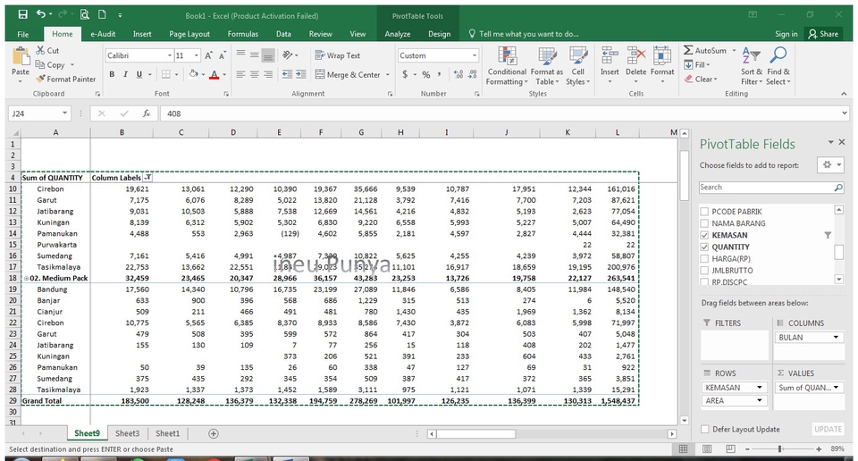 Jasa Input data / Data Entri / Pengolahan data EXCEL