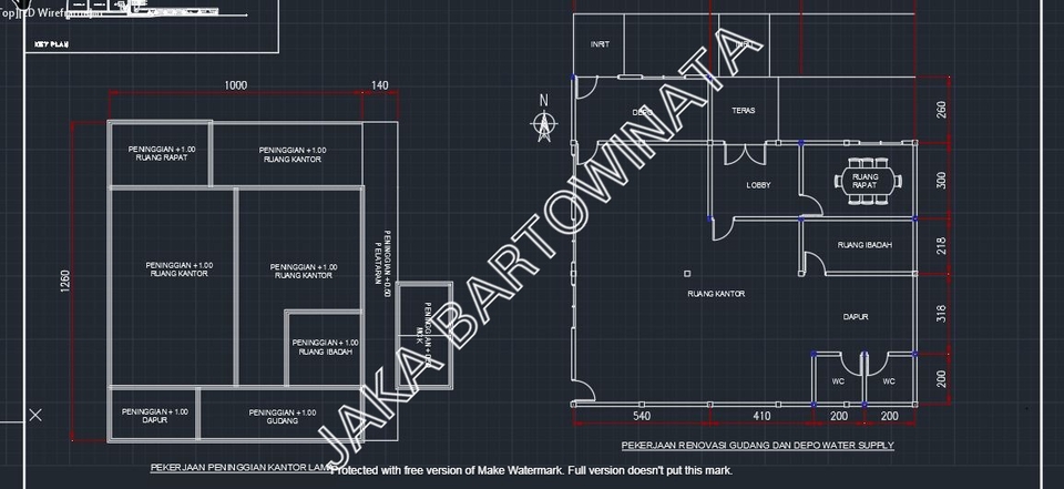 Desain denah rumah 1 lantai