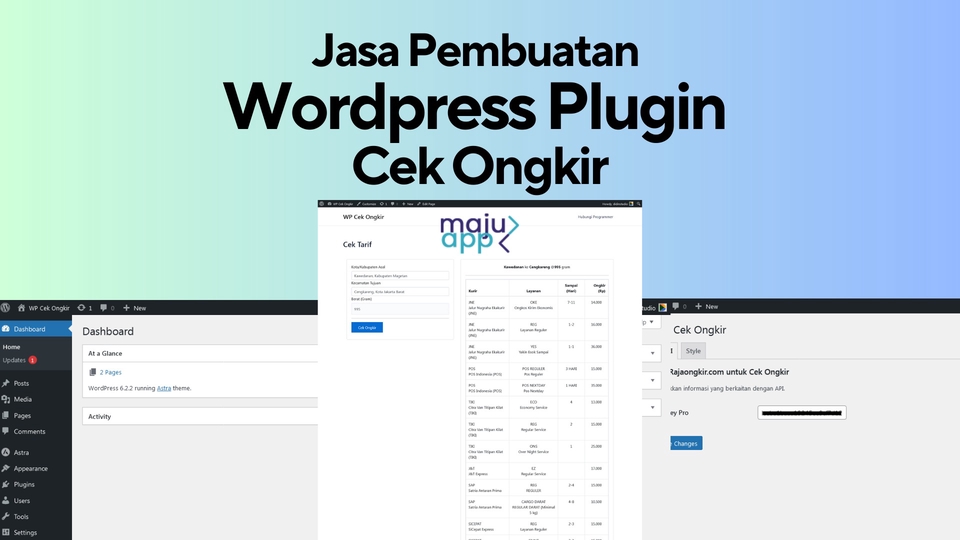 Jasa Pembuatan Wordpress Plugin Cek Ongkir