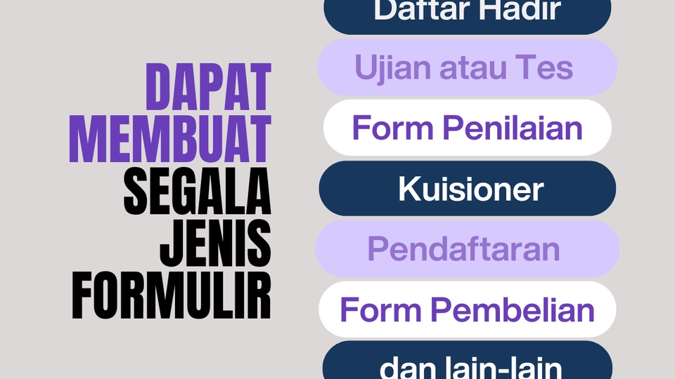 Jasa Pembuatan Formulir Digital (Google Form) Cepat dan Rapi