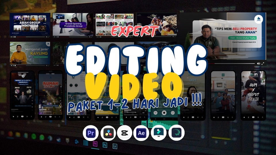 (EXPERT) EDITING VIDEO PROFESIONAL/FUN 1-2 HARI JADI!!!