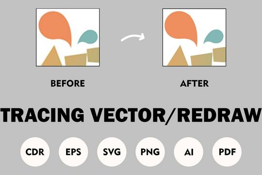 tracing vector/redraw