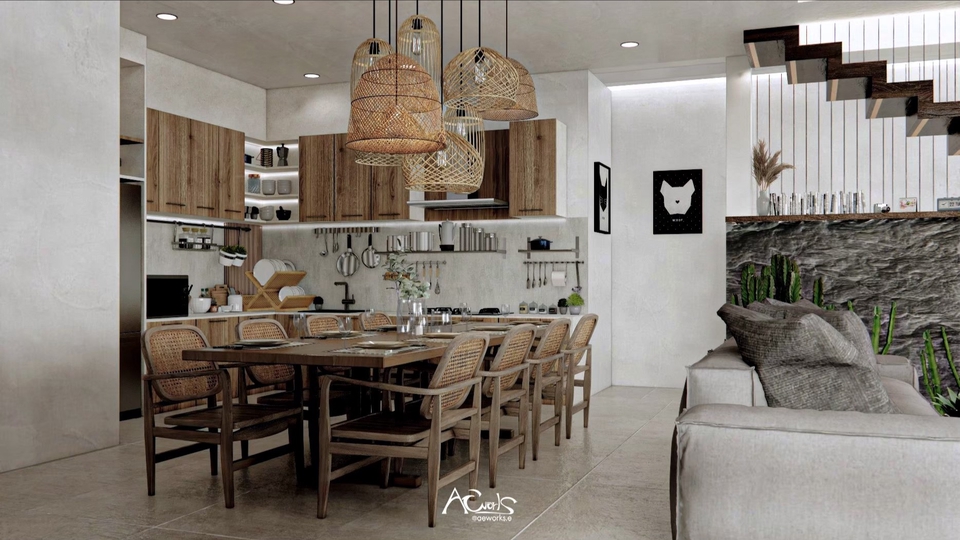 รับทำ 3D Perspective & Render - Interior design