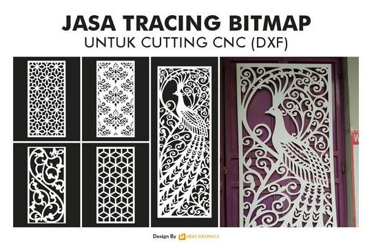 Jasa Tracing Bitmap ke DXF untuk Cutting CNC