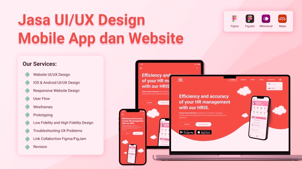 UI/UX design Website dan Mobile Apps