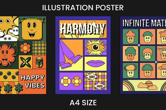 Desain Poster Ilustrasi, Cocok Untuk Jadi Hiasan Di Dalam Ruangan