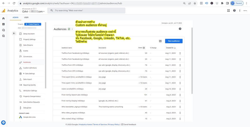 ติดตั้ง Google Analytics 4 พร้อม set up conversion tracking