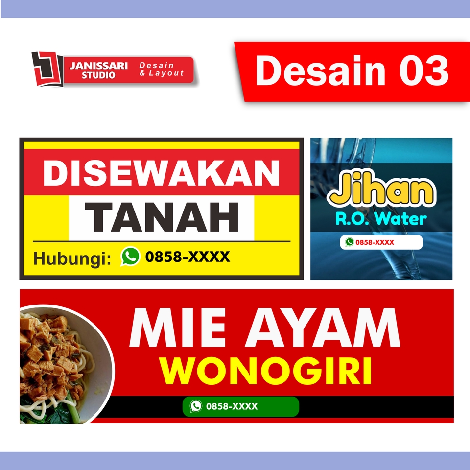 Desain Banner/Spanduk/Backdrop untuk Usaha Harga Murah
