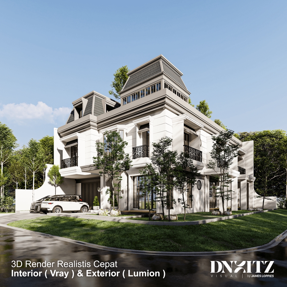CEPAT! 3D Render Realistis Interior dan Exterior 6 Hari Jadi