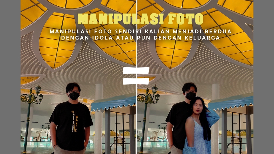 EDIT FOTO MANIPULASI FOTO SENDIRI MENJADI BERDUA DAN WEDDING ATAU EVENT ...