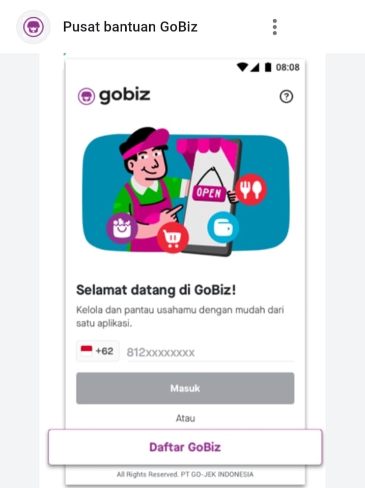 Jasa konsultasi pembuatan akun gofood, grabfood and shopefood