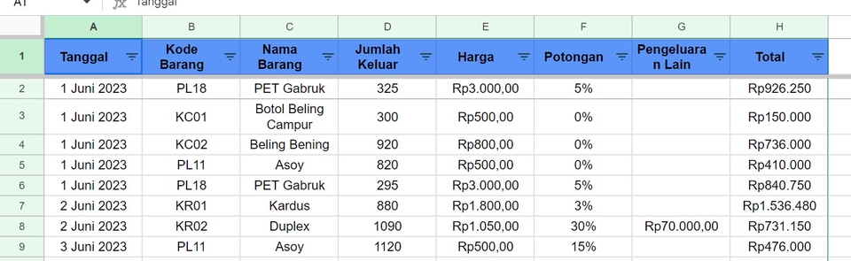 Jasa Data Entri via Excel, Word, Google Spreadsheet