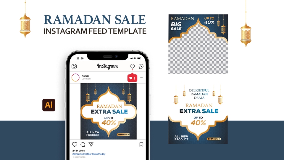 Desain Poster dan Banner FEED SOSMED 1 HARI JADI