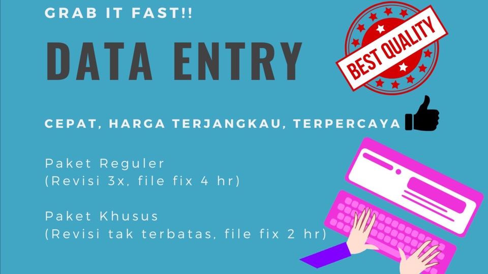 Entri data cepat dengan harga terjangkau