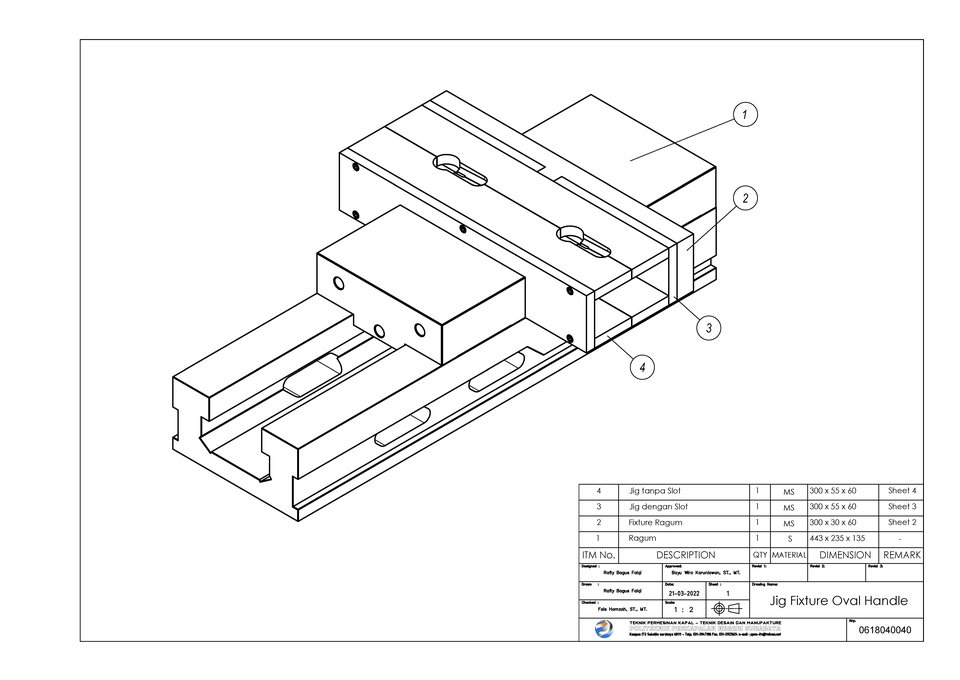 Technical Drawings dan 3D Model menggunakan Autocad dan Fusion 360