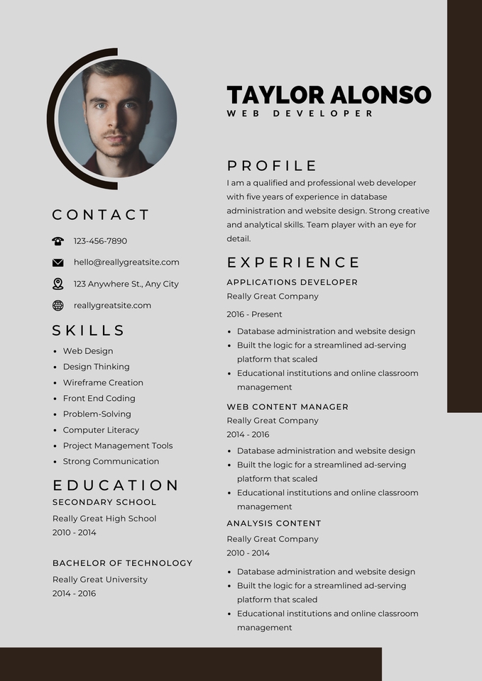 CV Simple Langsung Hired!