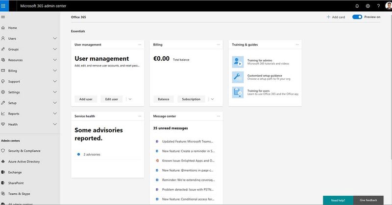 Microsoft 365 admin support/AD