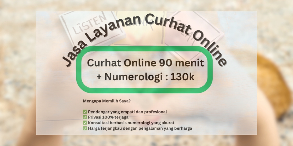 Ruang Curhat & Numerologi #TemanMendengar#PemanduJiwa