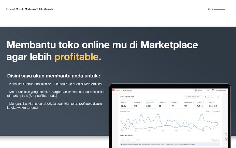 Jasa Iklan Marketplace Ads Manager (Shopee & Tokopedia)