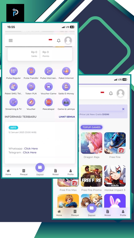 Website Pulsa, Top up Games, PPOB, Sosial Media Marketing ( SMM panel ...