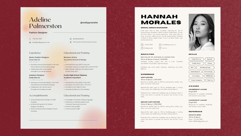 Portfolio & CV design