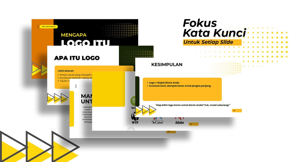 Desain Presentasi Profesional Mudah Dipahami Bergaya Minimalis