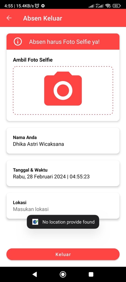 Pembuatan Aplikasi Absensi Pegawai