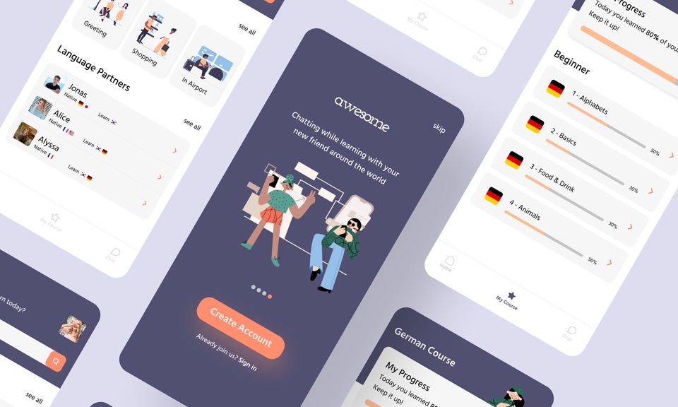 Desain Tampilan UI/UX Mobile dan Website Figma Terjangkau