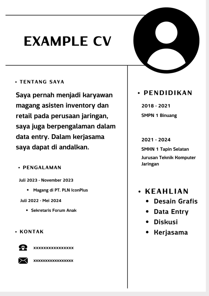 Desain CV/RESUME CEPAT JADI